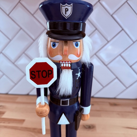 Holiday | Police Officer Nutcracker With Stop Sign | Poshmark